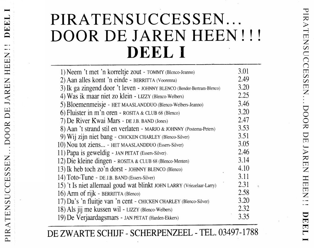 Piratensuccessen Door De Jaren Heen Deel 01 : Back | CD Covers | Cover ...